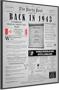 81st Birthday Poster 8 x 10 Party Sign - Born 81 Years Ago Table Party ...