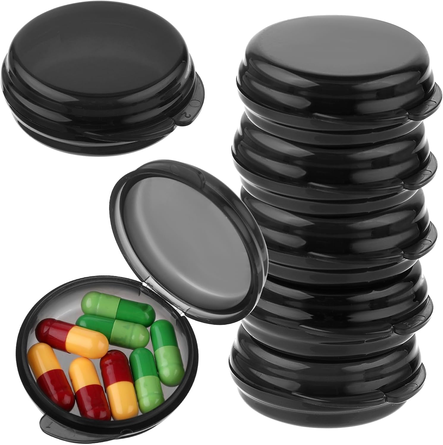 WLLHYF 7 pcs Small Pill Box Daily Mini Pill Organizer Travel Pill Case ...