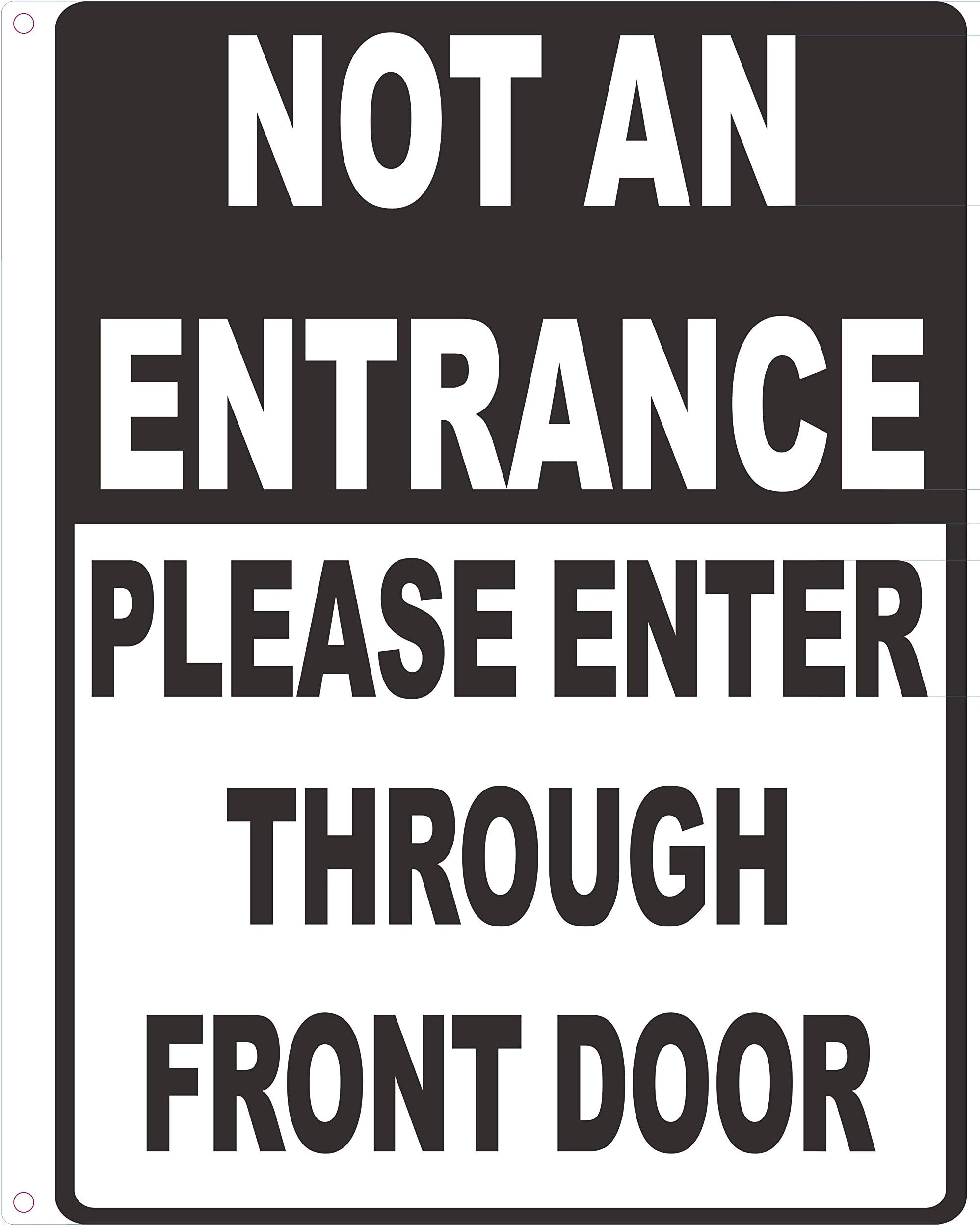 Amazon.com: Visitors Please Use Front Entrance Security Sign LABEL ...