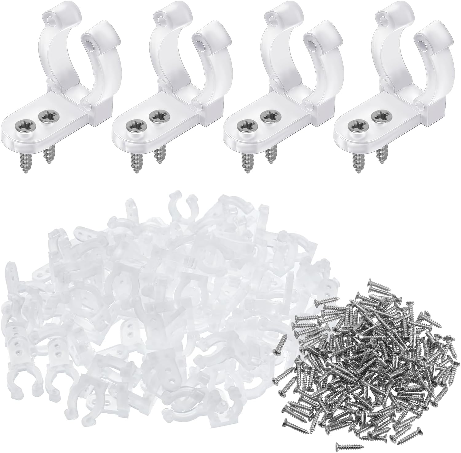 Amazon.com: Fyntave 100 PCS 1/2 Inch LED Rope Light Clips, Invisible ...