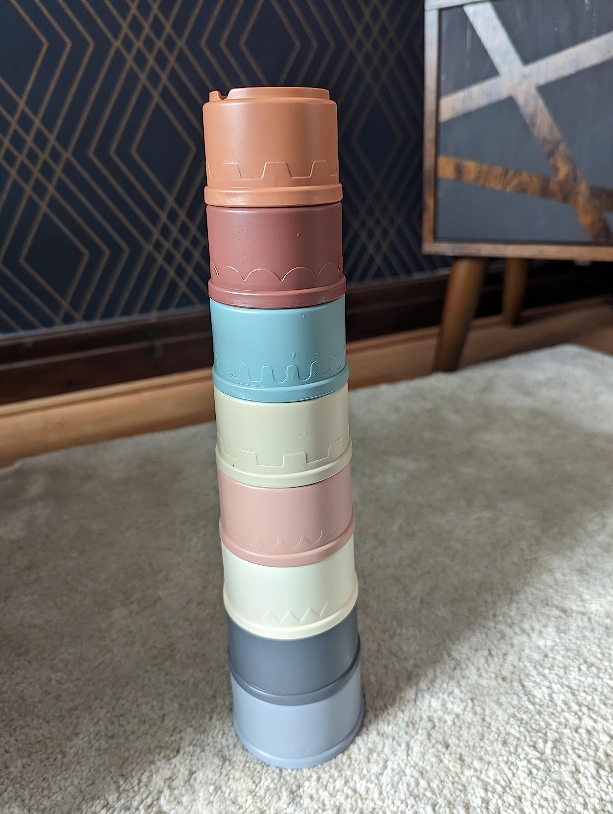 8pcs Stacking Cups Toy for Kids, Pre-school Learning Toy Stacking Tower ...