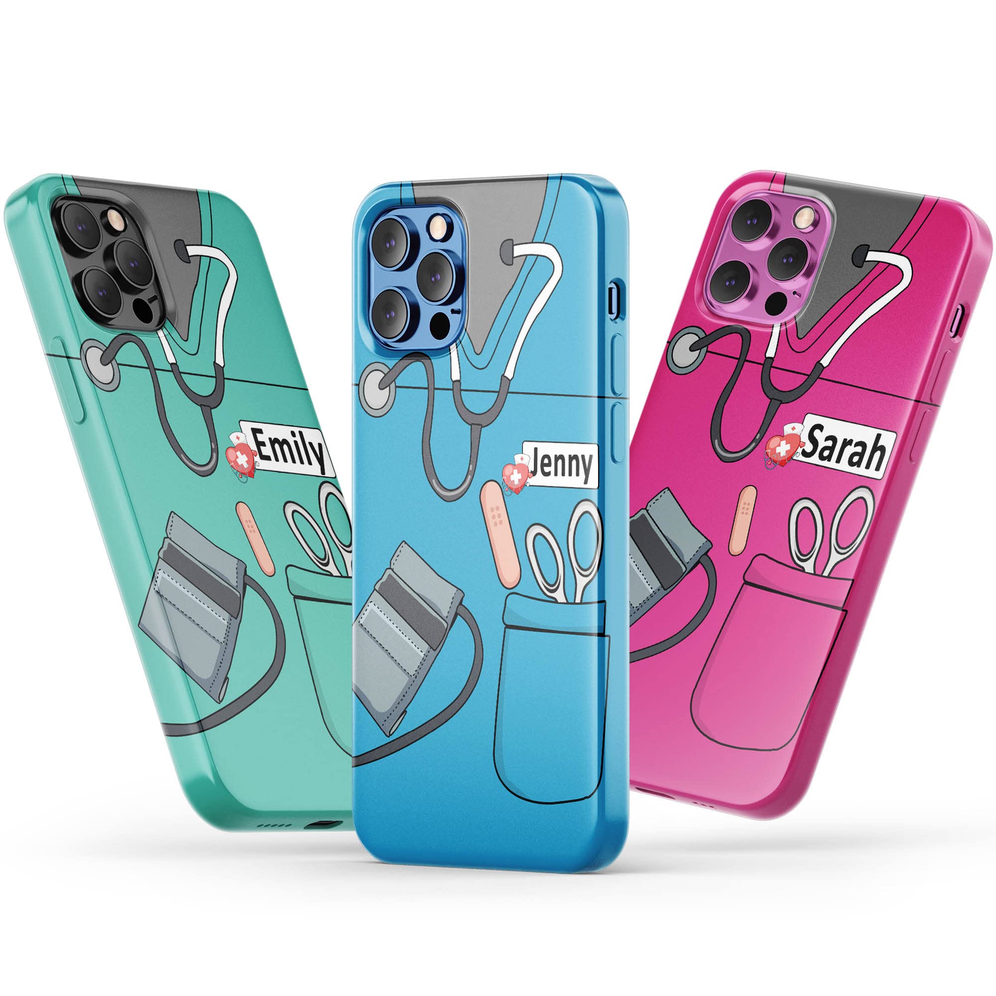 Amazon.com: Custom Nurse Phone Case Personalized Nurse Name Phone Cover ...