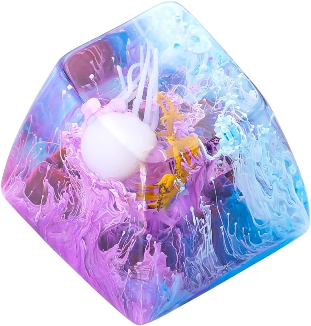 Amazon.com: Ocean Key Artisan Keycap for DIY Replacement Handmade Resin ...