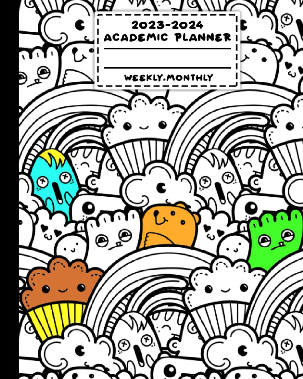 2023-2024 Academic Planner: Cute and Creepy Dotted Monster Themed ...