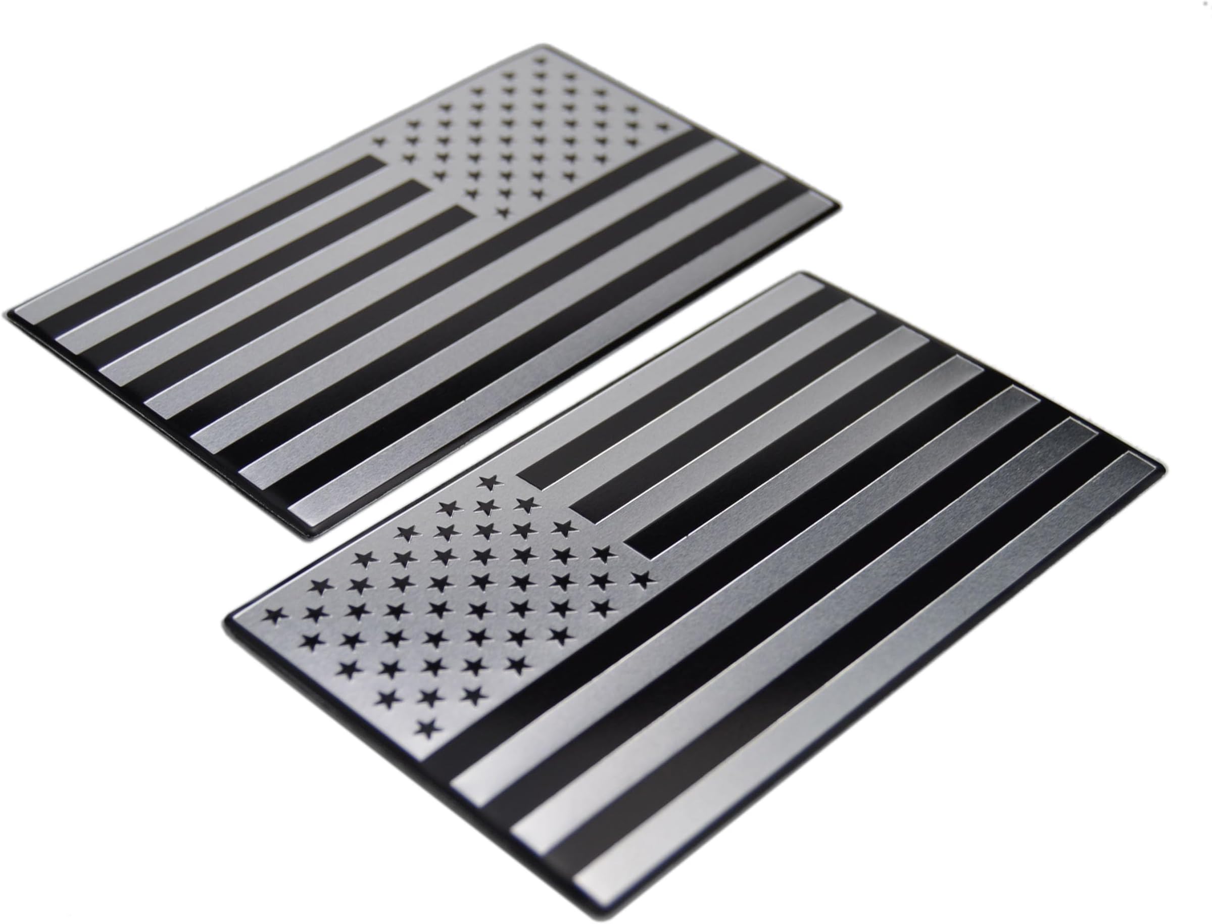 Amazon.com: Embossed 3D Metal American Flag Emblem Decal USA US Badge ...