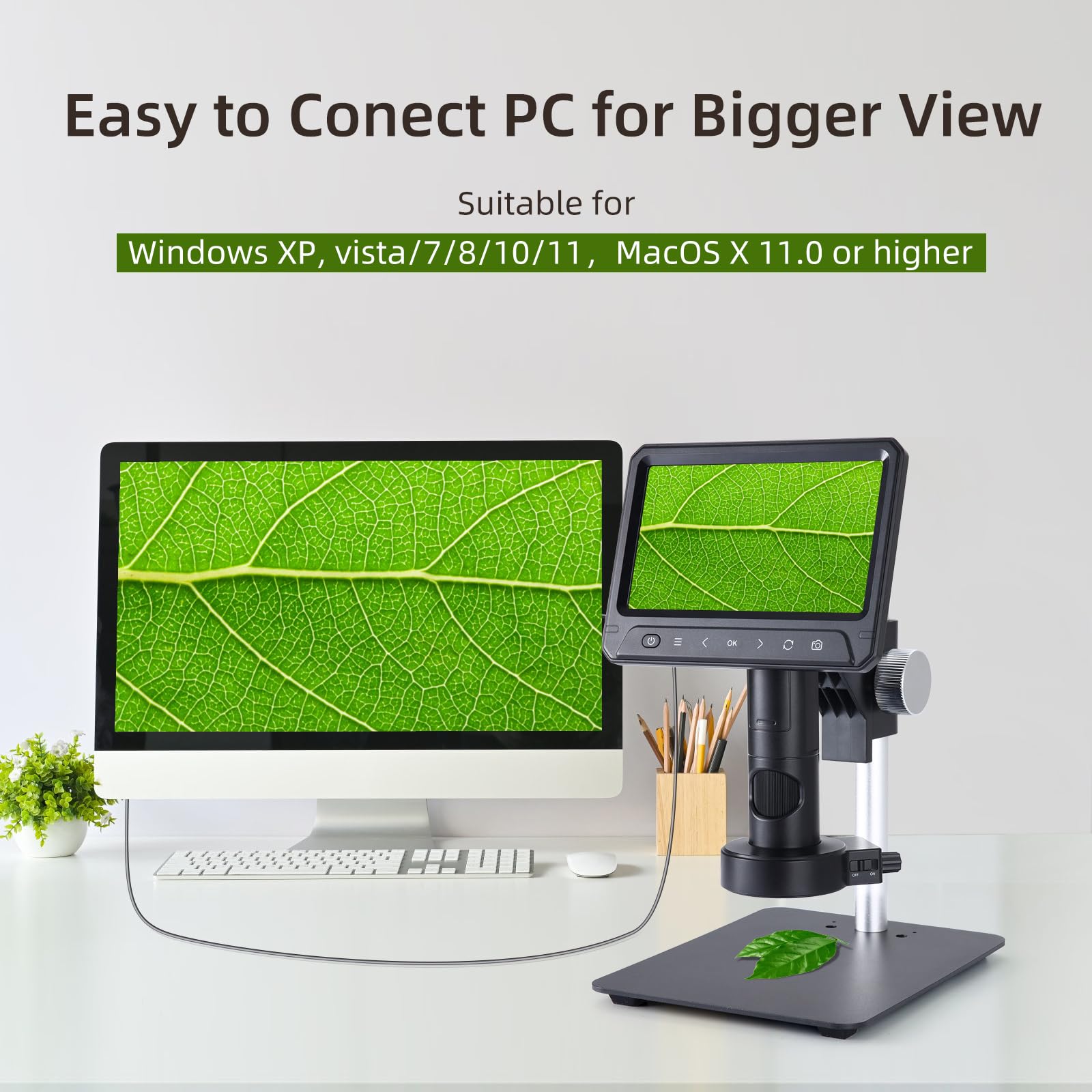 Snapklik.com : 7 Parfocal Digital Microscope,1080P IPS HD Display ...