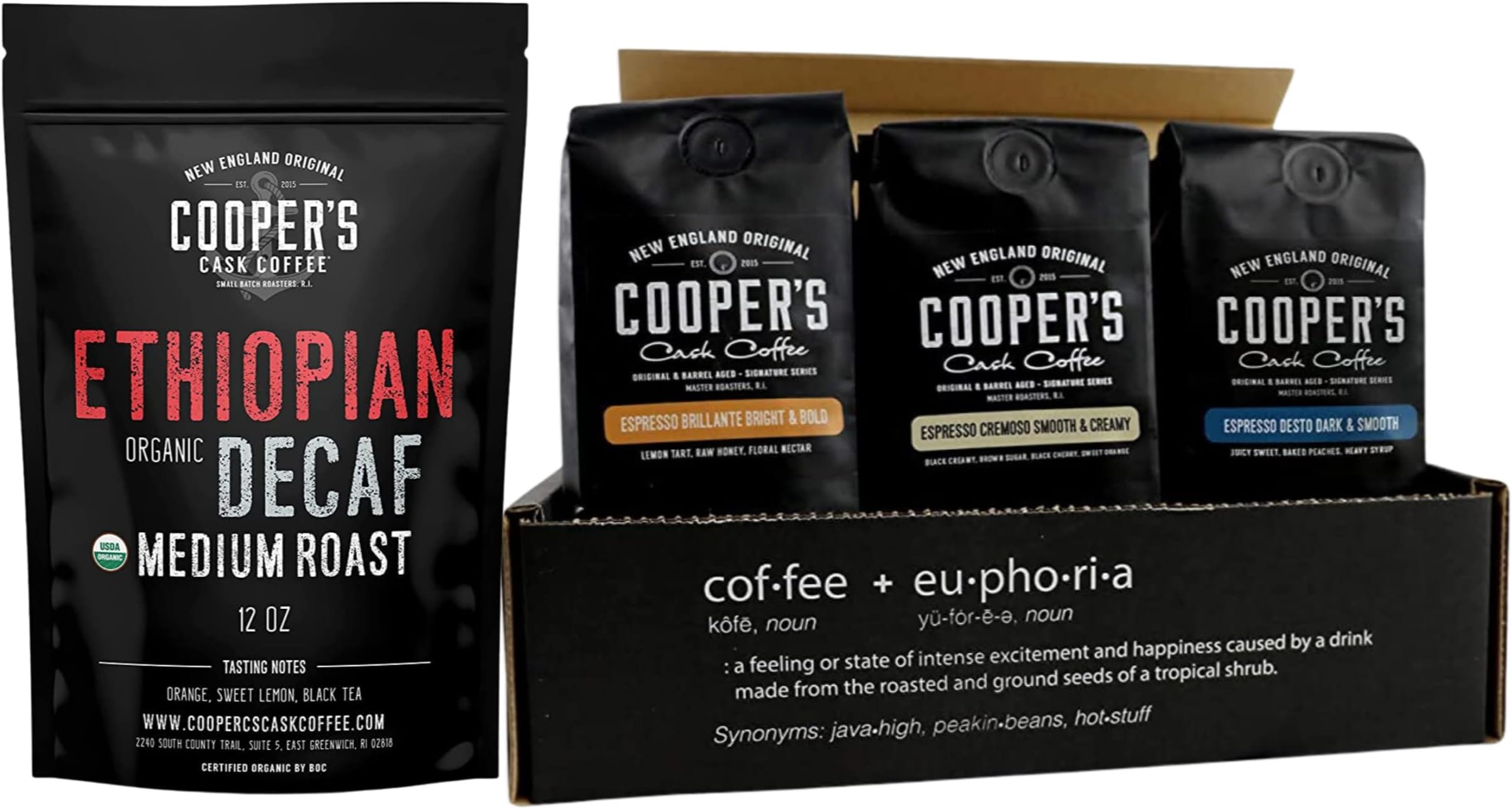 Amazon.com : Espresso Coffee Box Set (Brazilian, Kenya, Ethiopian ...