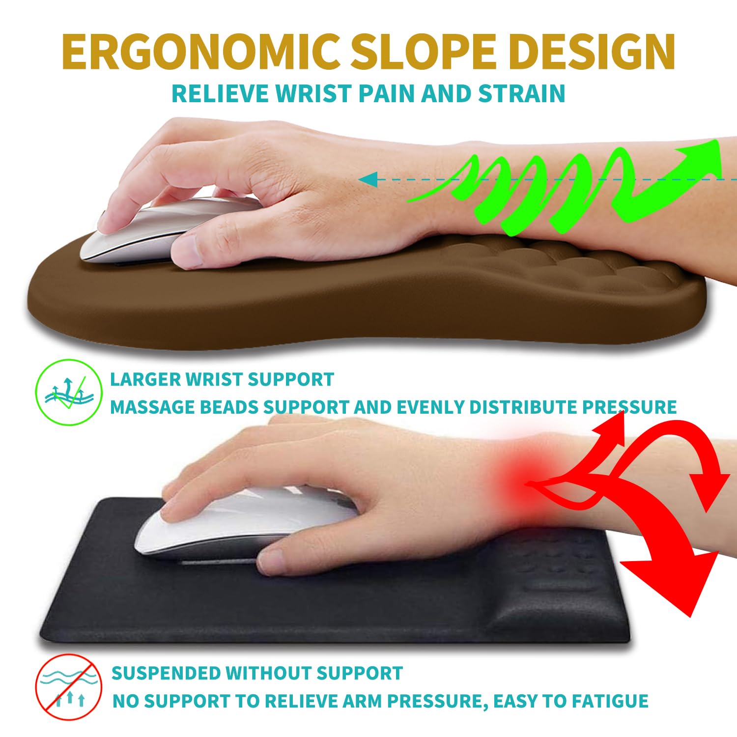 Snapklik.com : Hokafenle 2 In 1 Ergonomic Mouse Pad Wrist Support ...