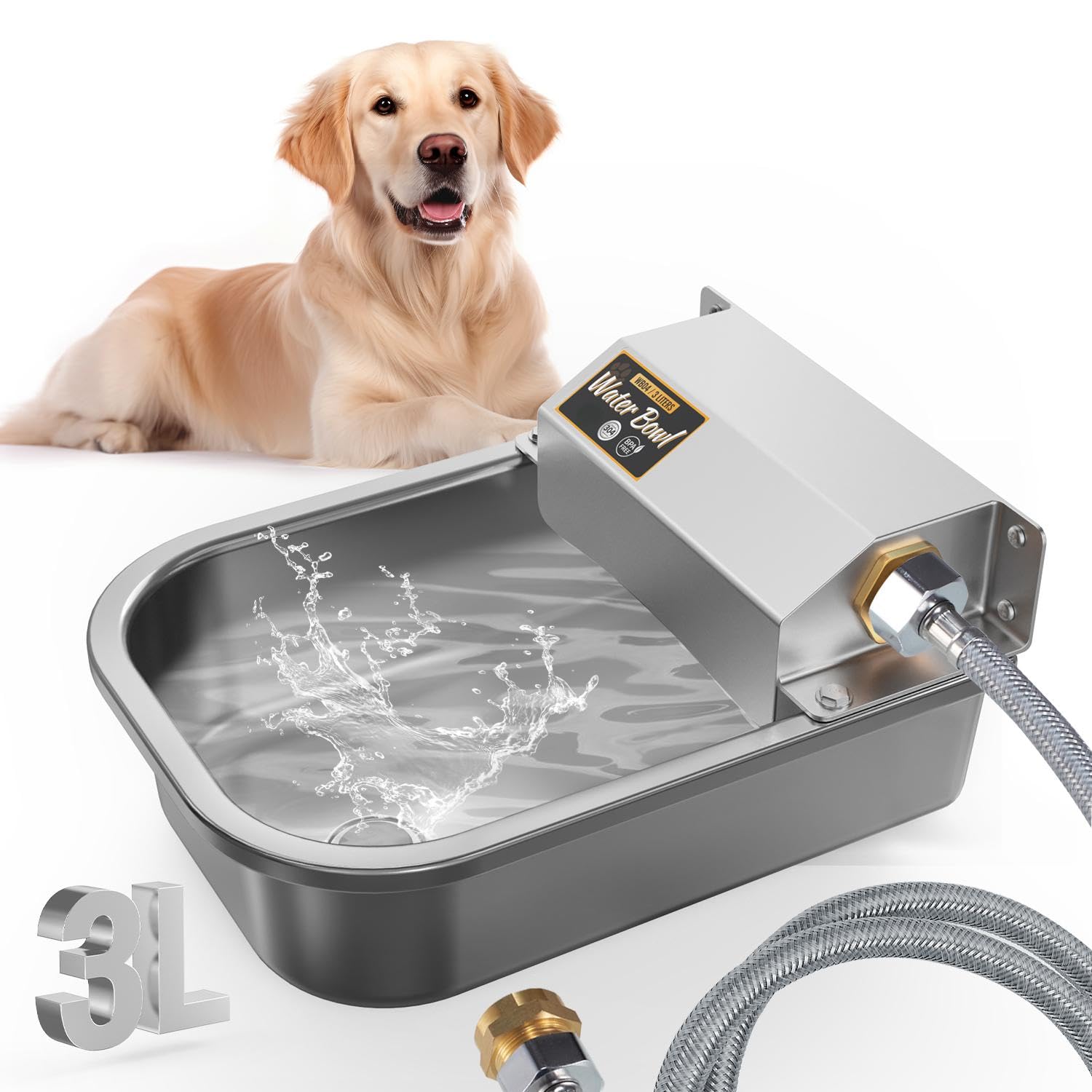 Pet Supplies : Automatic Water Dispenser for Dogs, 3L Outdoor Dog ...