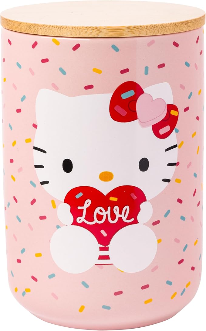 Amazon.com: Silver Buffalo Sanrio Hello Kitty Holding Love Heart ...