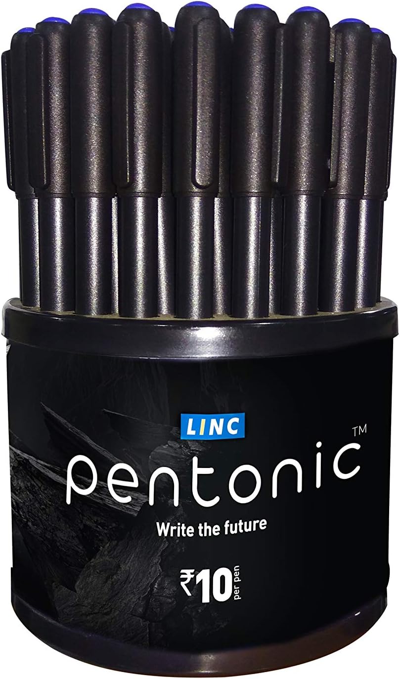 Pentonic 0.7mm G-RT Retractable Gel Pen | Blue Ink | Set of 10 : Amazon ...