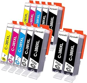 Amazon.co.jp: BCI-381XL BCI-380XL 互換インク キヤノン(canon)用 BCI-381XL+380XL/5MP BCI-380XLPGBK BCI ...
