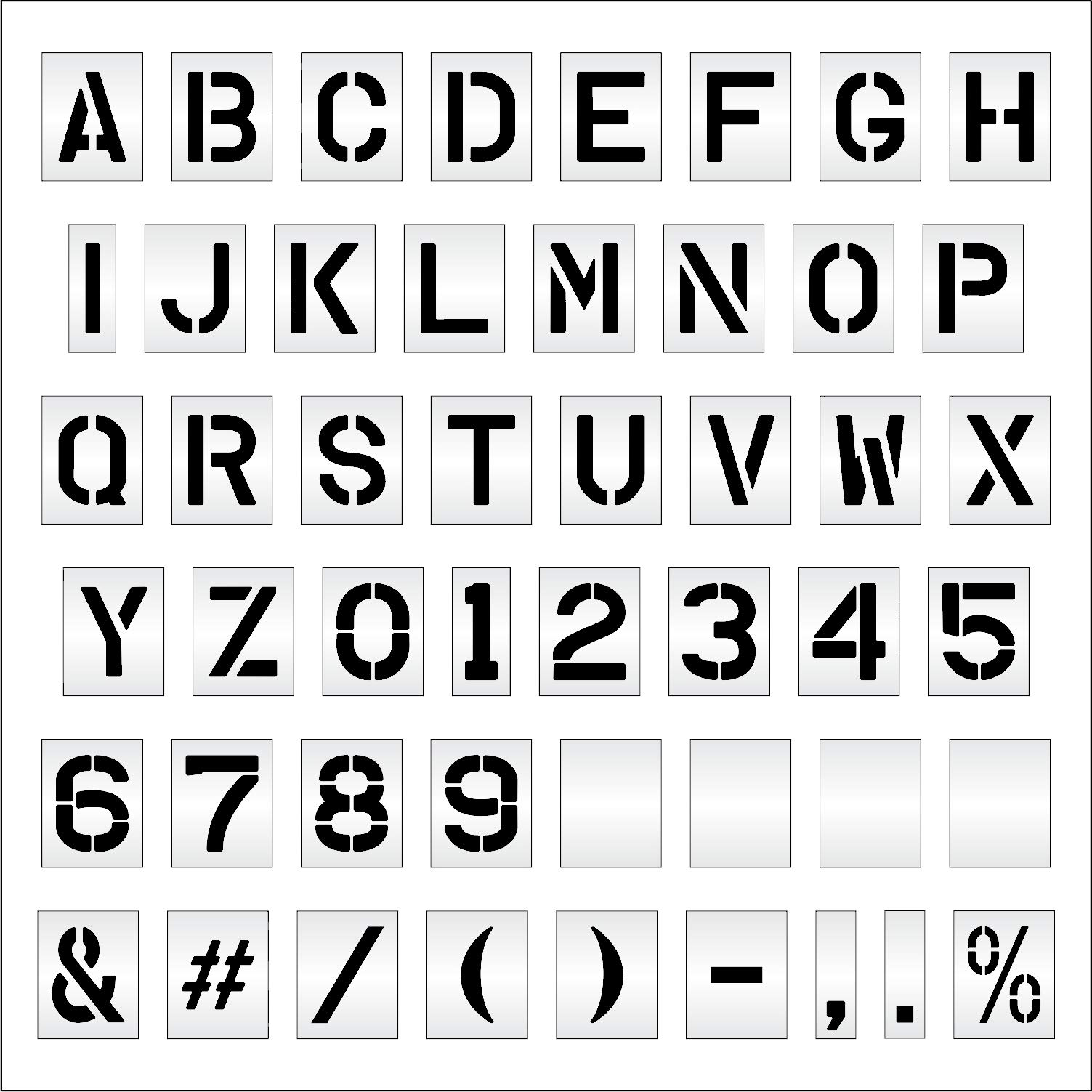 Snapklik.com : Pavement Stencils -12 Inch MEGA Alpha/NUM Set