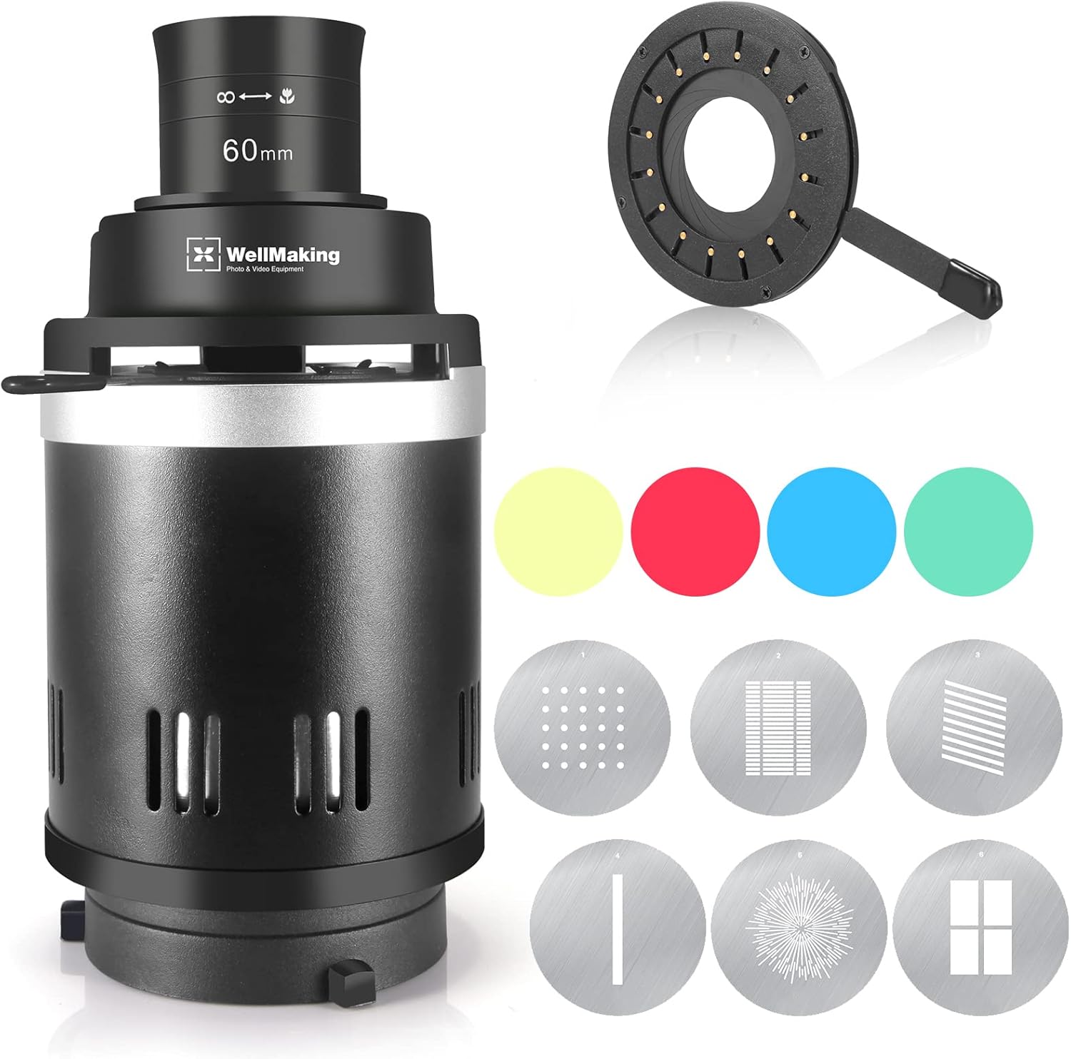 Amazon.com : WELLMAKING Bowens Mount Conical Optical Snoot Studio ...