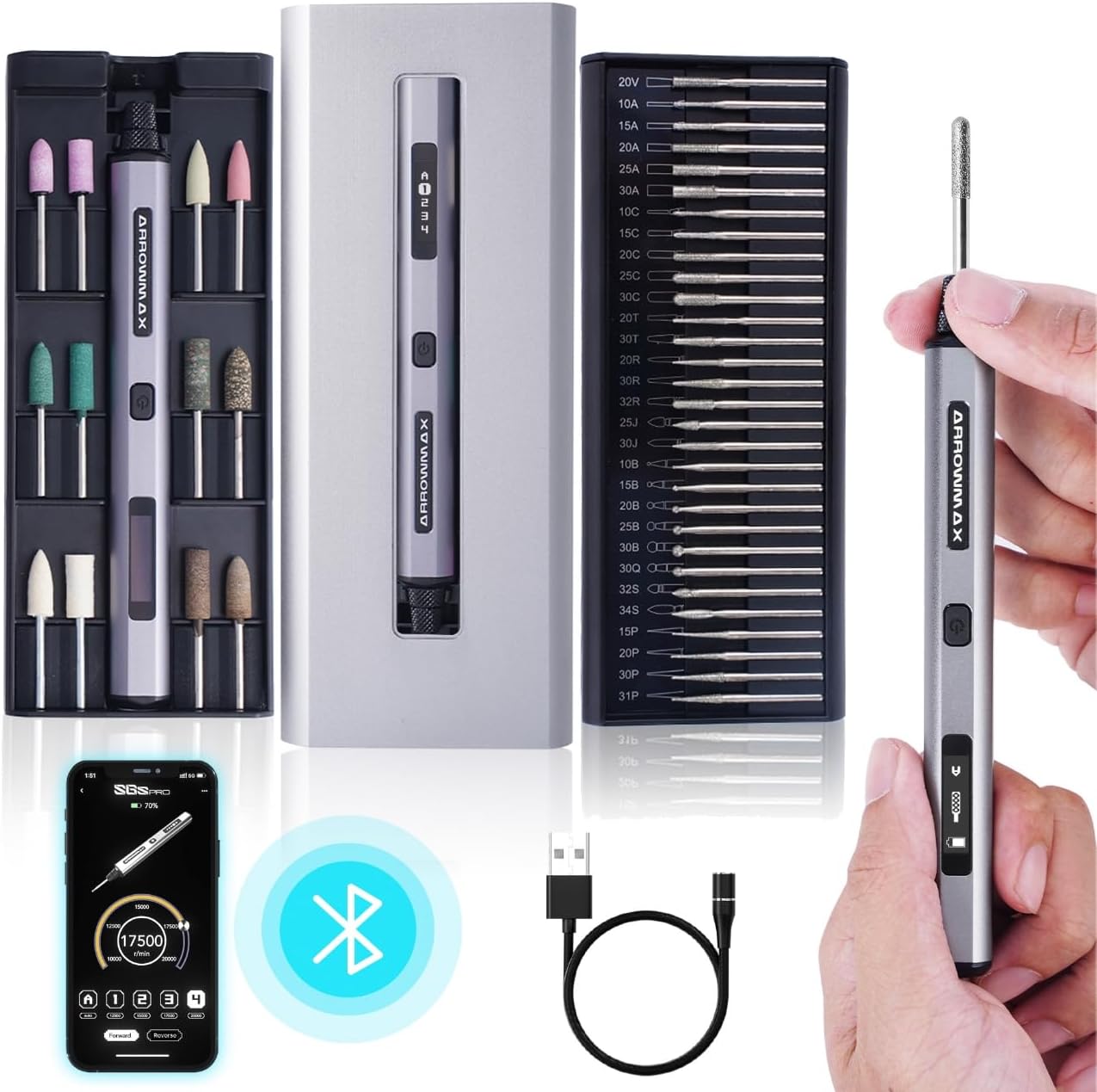 Amazon.com: AM ARROWMAX Electric Engraving Pen, Mini Engraver with 42 ...