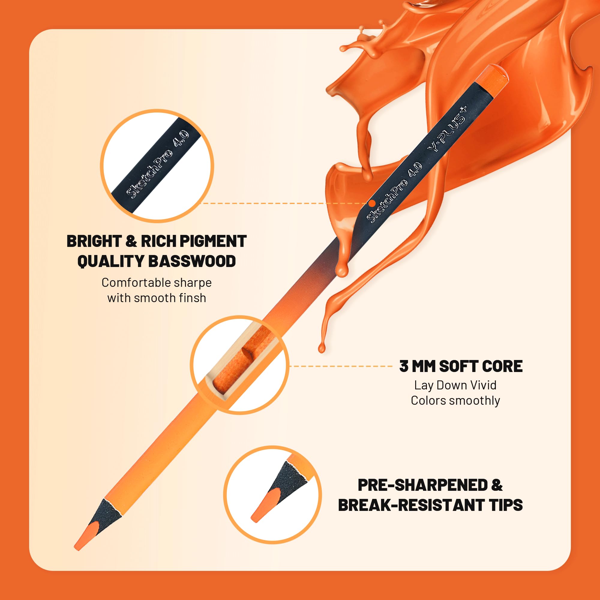 YPLUS Colouring Pencils for Adults and Children, 12+2 Colour Coloring ...