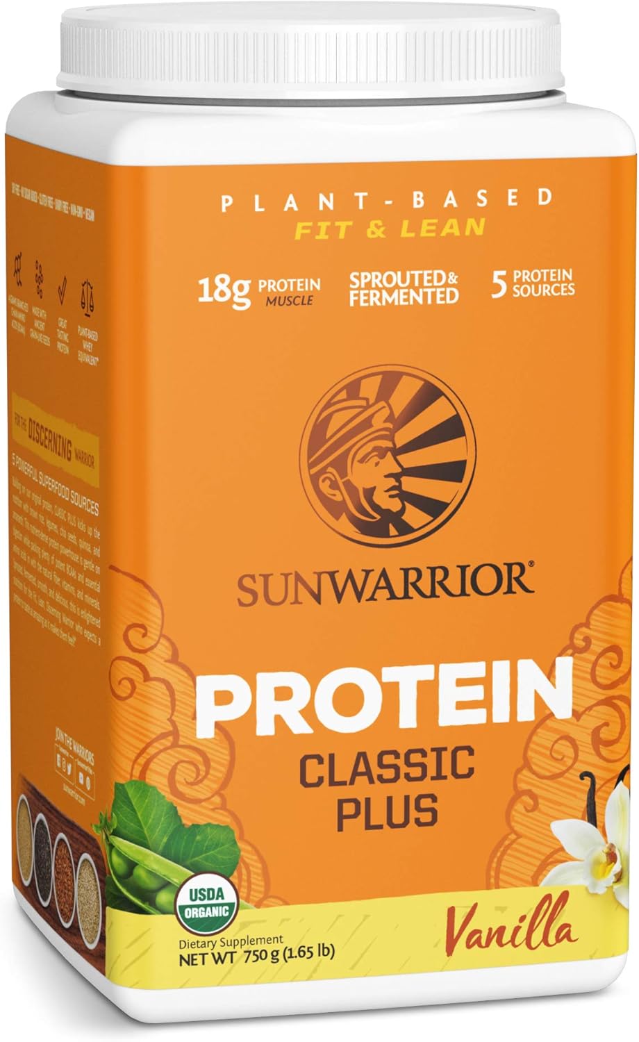 Amazon.com: SUNWARRIOR Organic Classic Plus Vanilla, 750 GR : Health ...