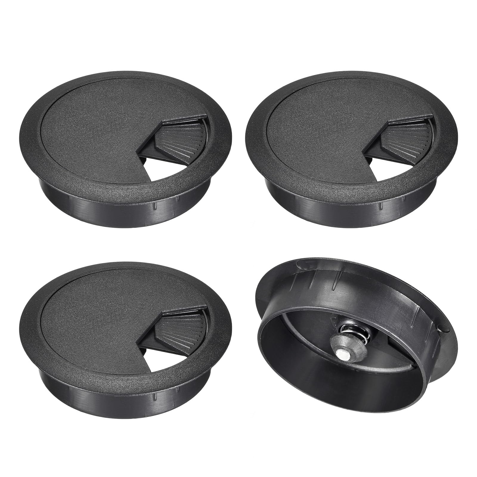 uxcell 4Pcs Cable Hole Cover 2.1 Inch/53 mm ABS Desk Cable Wire Cord ...
