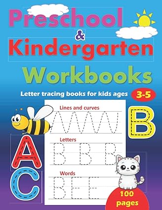 Amazon.com: Preschool and Kindergarten Workbooks : Letter Tracing Books ...