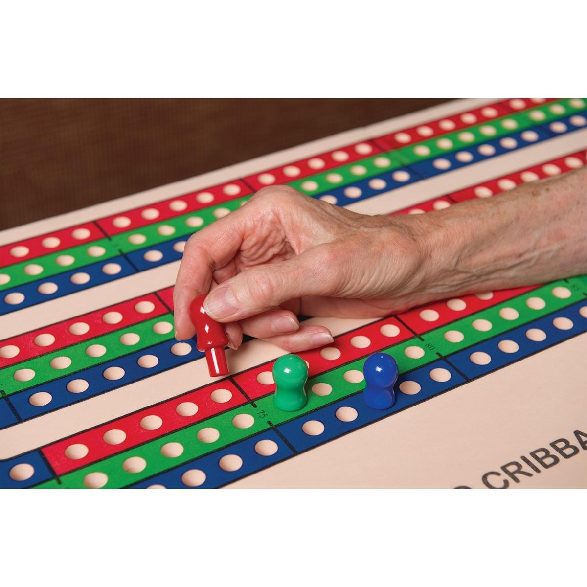 S&S Worldwide Jumbo 34" Long Foam Cribbage Board. 2-Piece Board Locks ...
