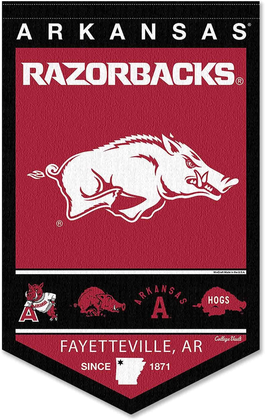 Amazon.com : Arkansas Razorbacks Heritage History Banner Pennant ...