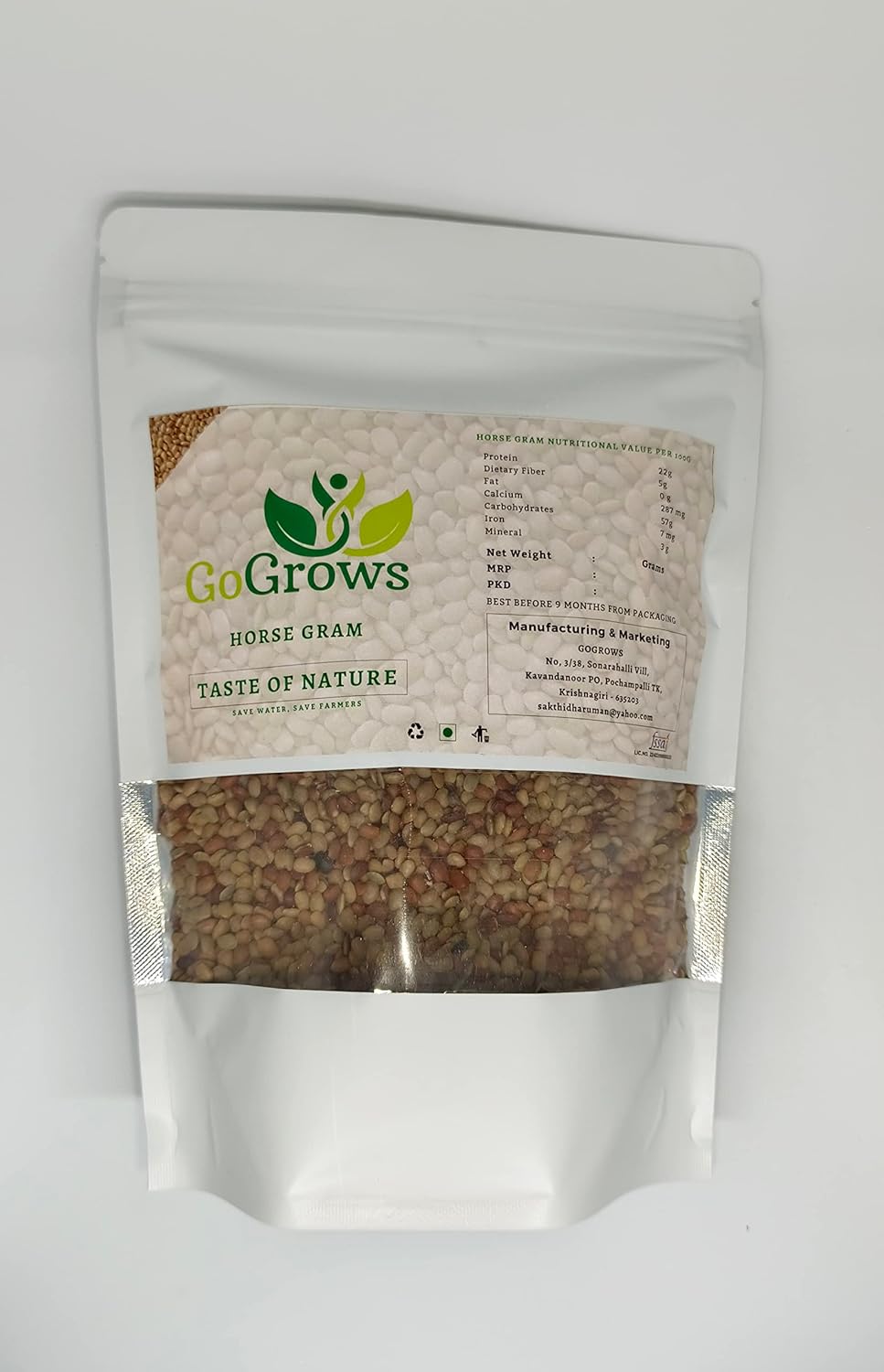 GOGROWS Natural Horse Gram | Kollu| Kulthi Dal | Kaanam | Vulavalu, 1 ...