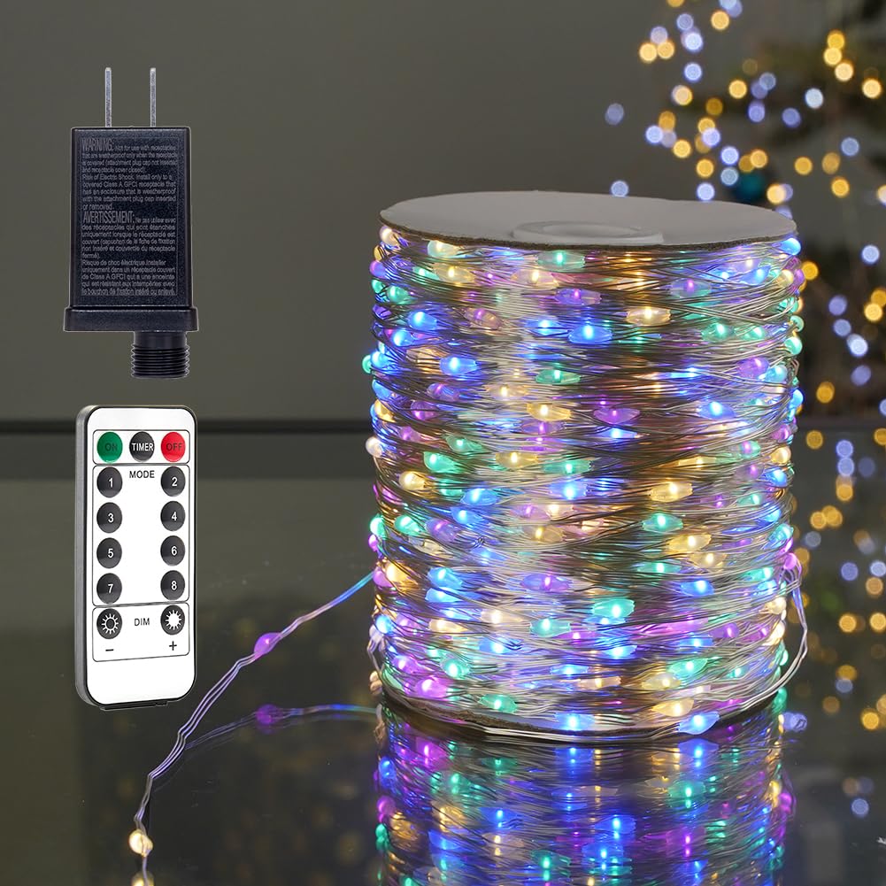 ZELUXDOT Fairy Lights Plug in,100FT 300 LEDs Waterproof String Lights ...