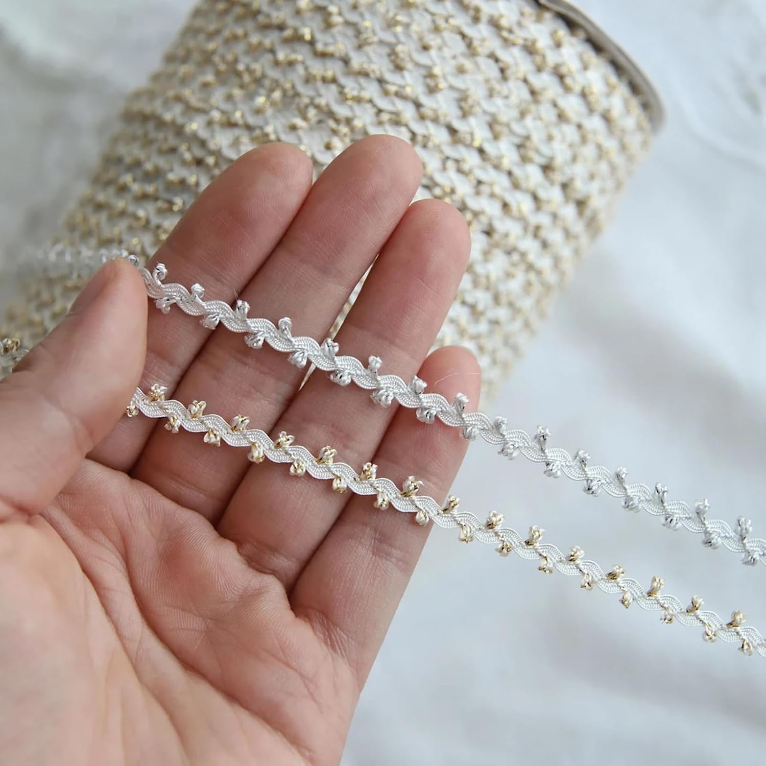 Amazon.com: 5mm/0.2" Tiny Rickrack Trim, Lace Trim Decorate, in White ...