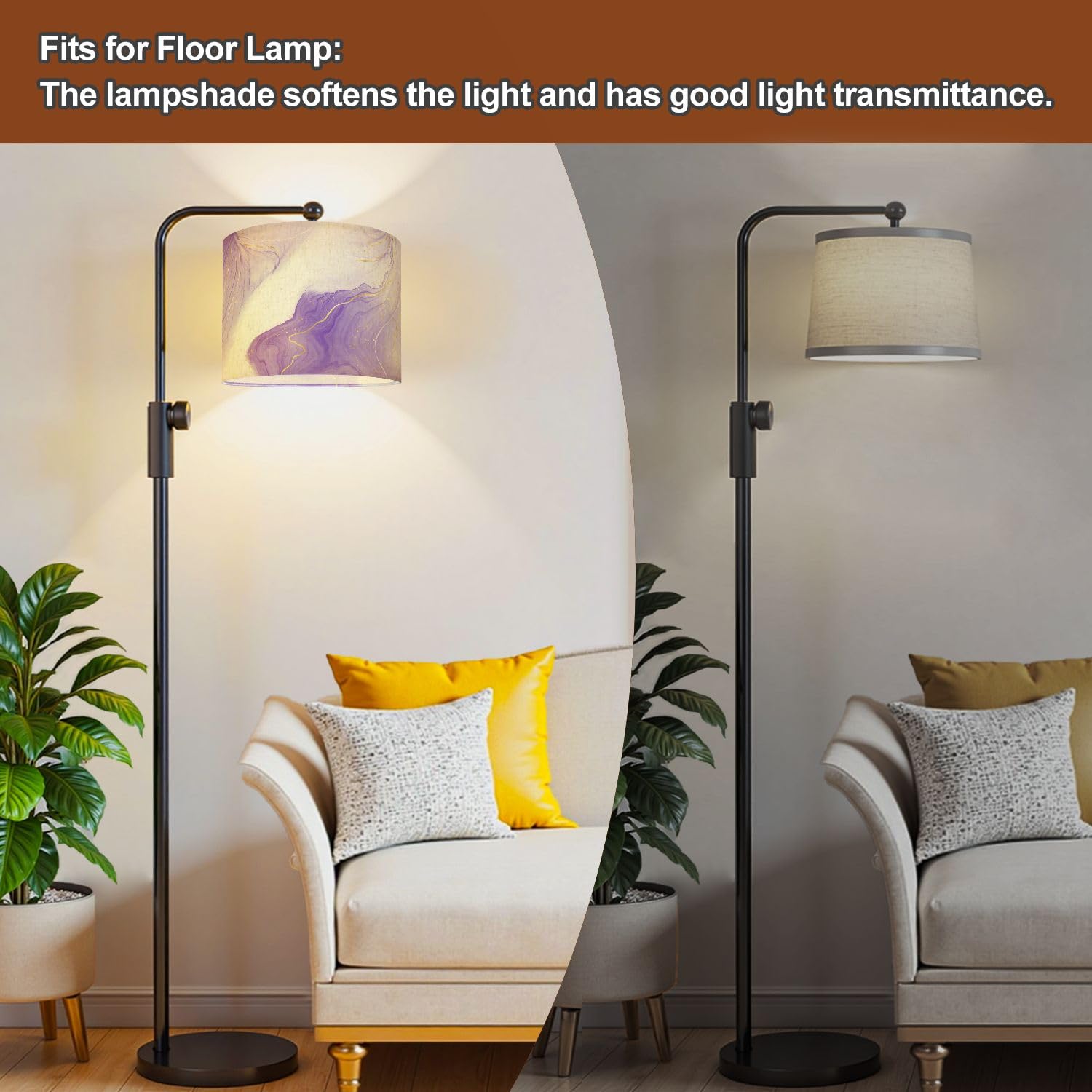 Snapklik.com : Lamp Shades Large Lamp Shade Purple Lavender Liquid ...