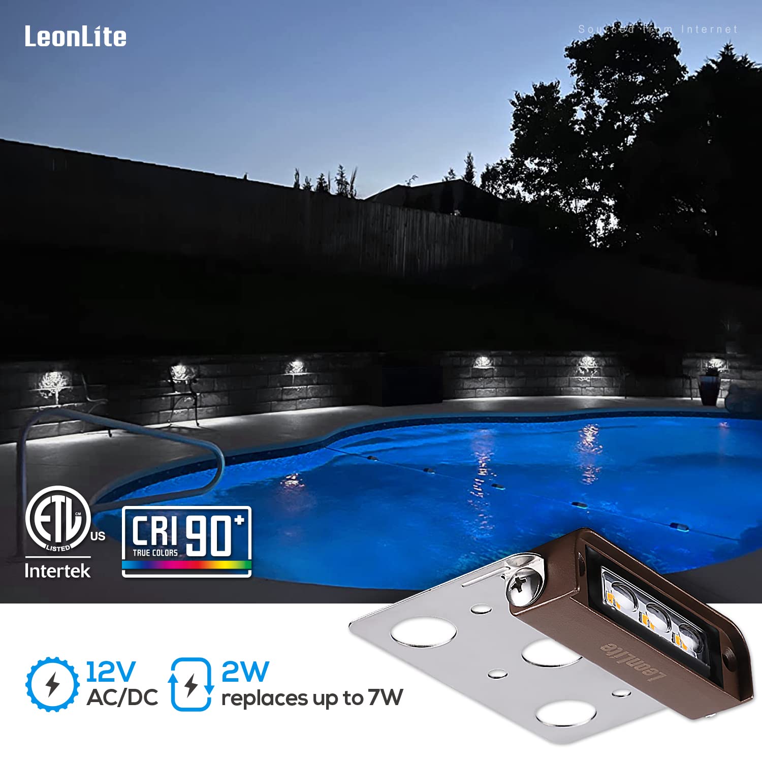 Snapklik.com : LEONLITE 8-Pack Premium Series 4 Inch 2W LED Retaining ...