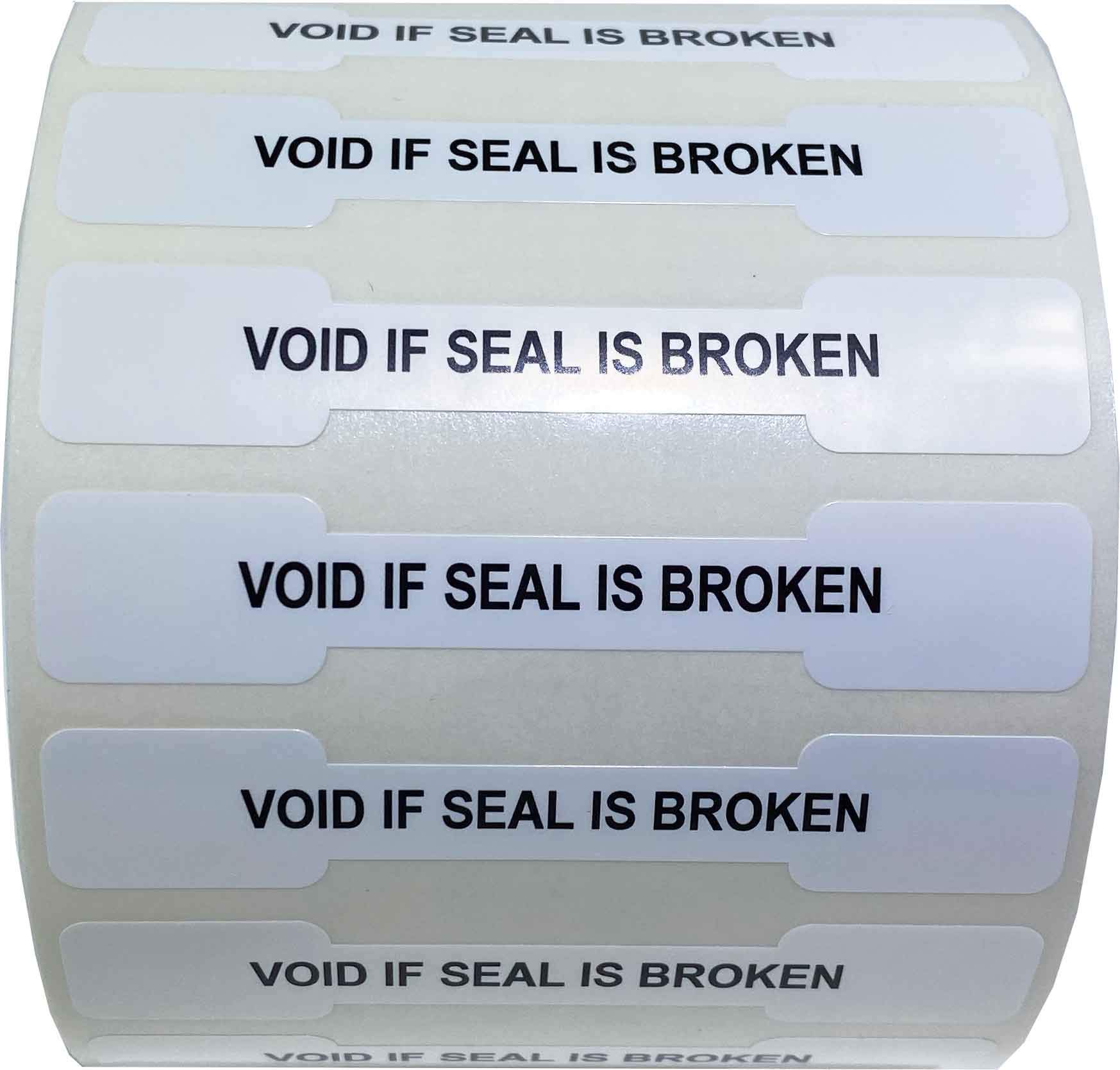 Void If Seal is Broken Food Tamper Evident Labels 0.5 x 2.75 Inch 500 ...