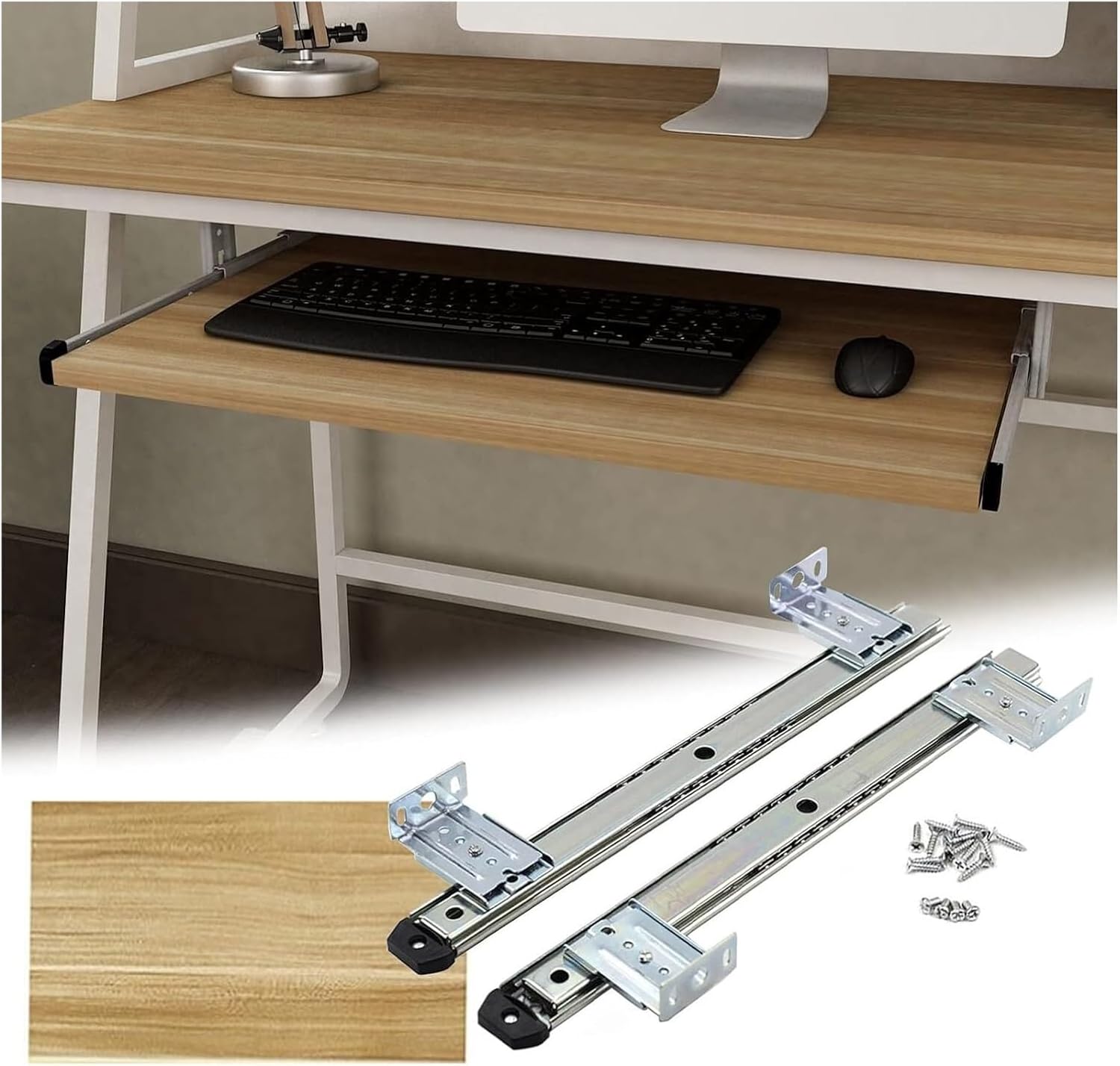 Amazon.com : Keyboard Tray Under Desk,Keyboard Drawer, Keyboard Tray ...