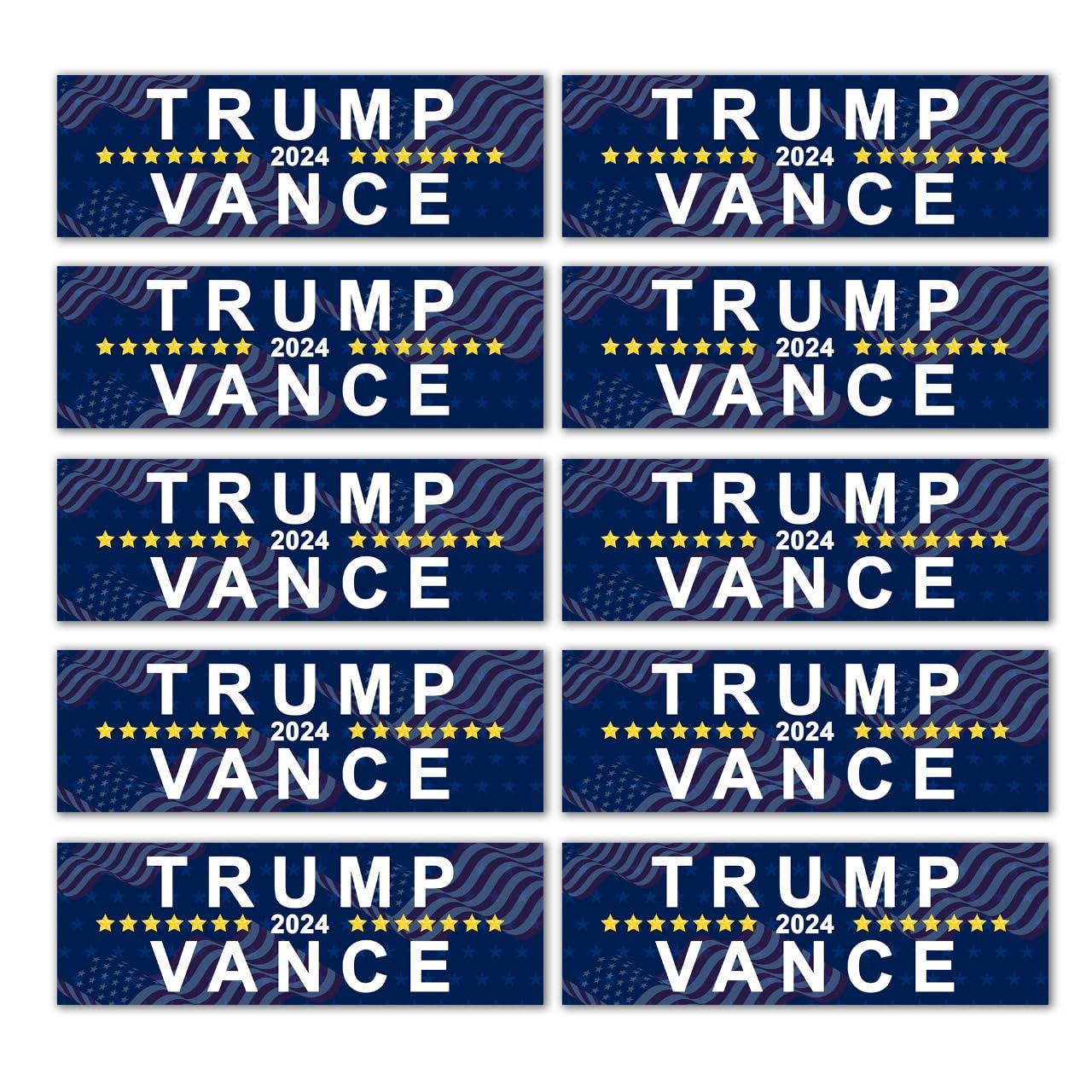 Amazon.com - Trump Vance 2024 Bumper Stickers 10 Pack - Premium UV ...