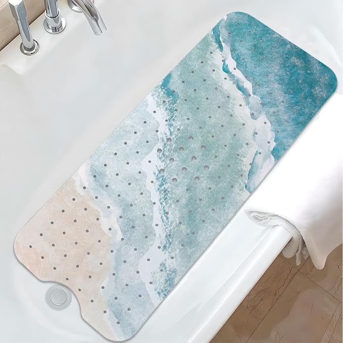 Amazon.com: Beach Bathtub Mat Non Slip, Baby Bath Mat for Tub Rubber ...