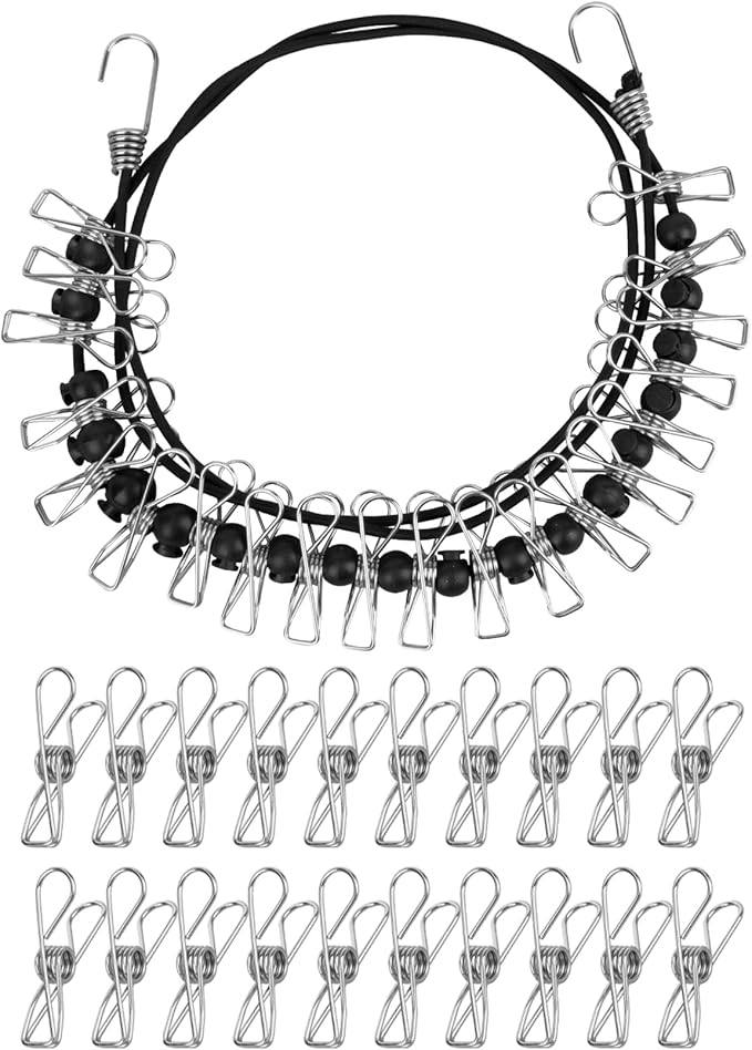 Amazon.com: Travel Clothesline - Portable Clothesline Retractable ...