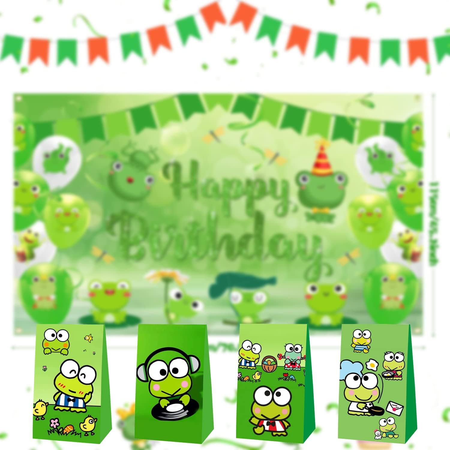 MEGIMA 12 bolsas de regalo de fiesta de La rana de Keroppi, bolsas de ...