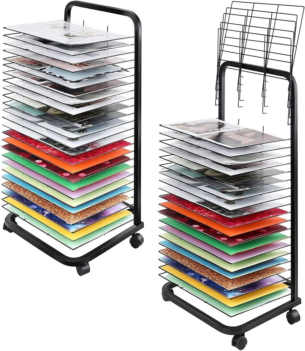 Amazon.com: Art Drying Rack, Flexible Shelving Mobile Cart for Painting ...