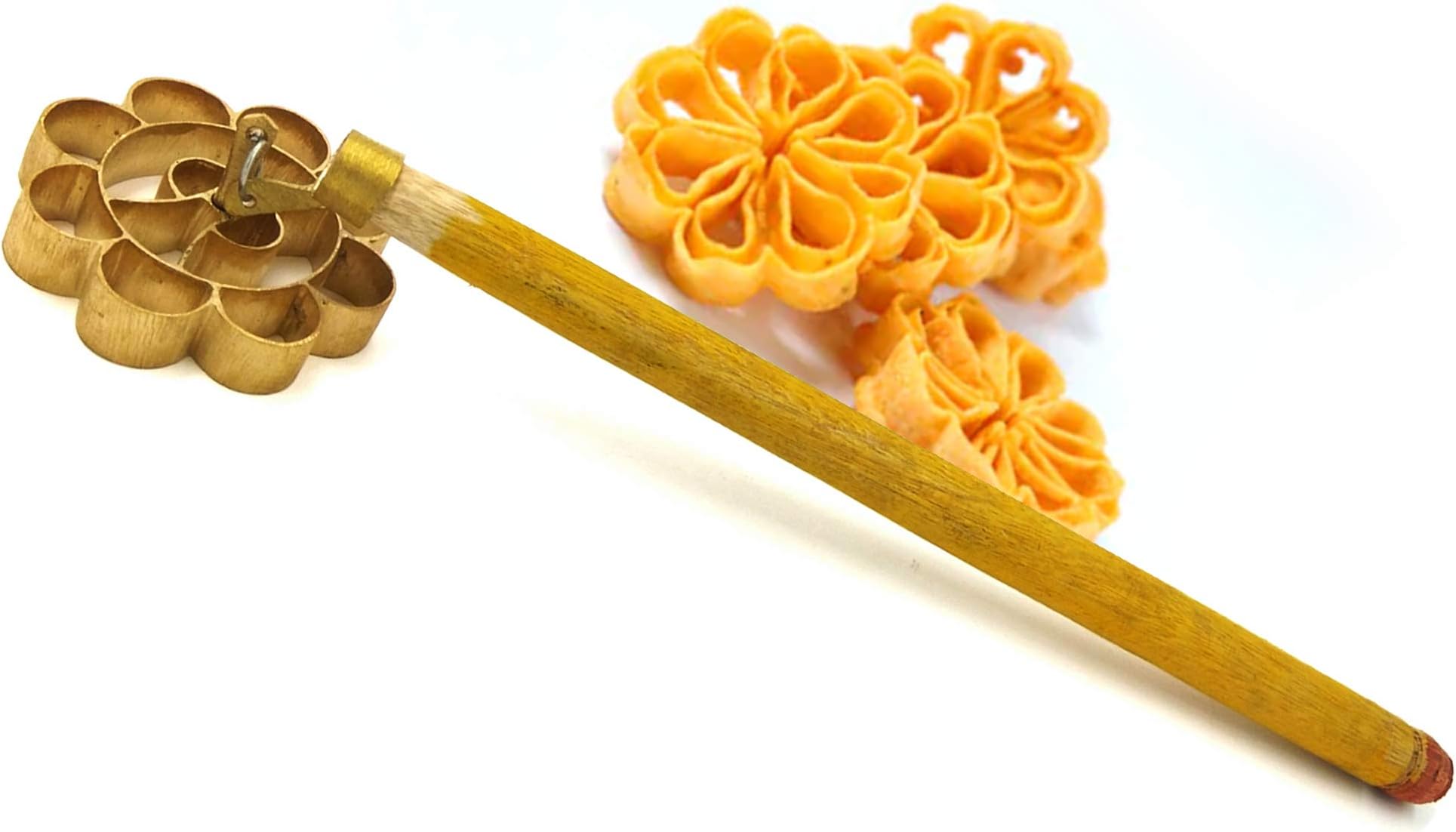 Amazon.com: TAZBI Bronze Achappam Mould/Achumuruku Achu Maker with ...