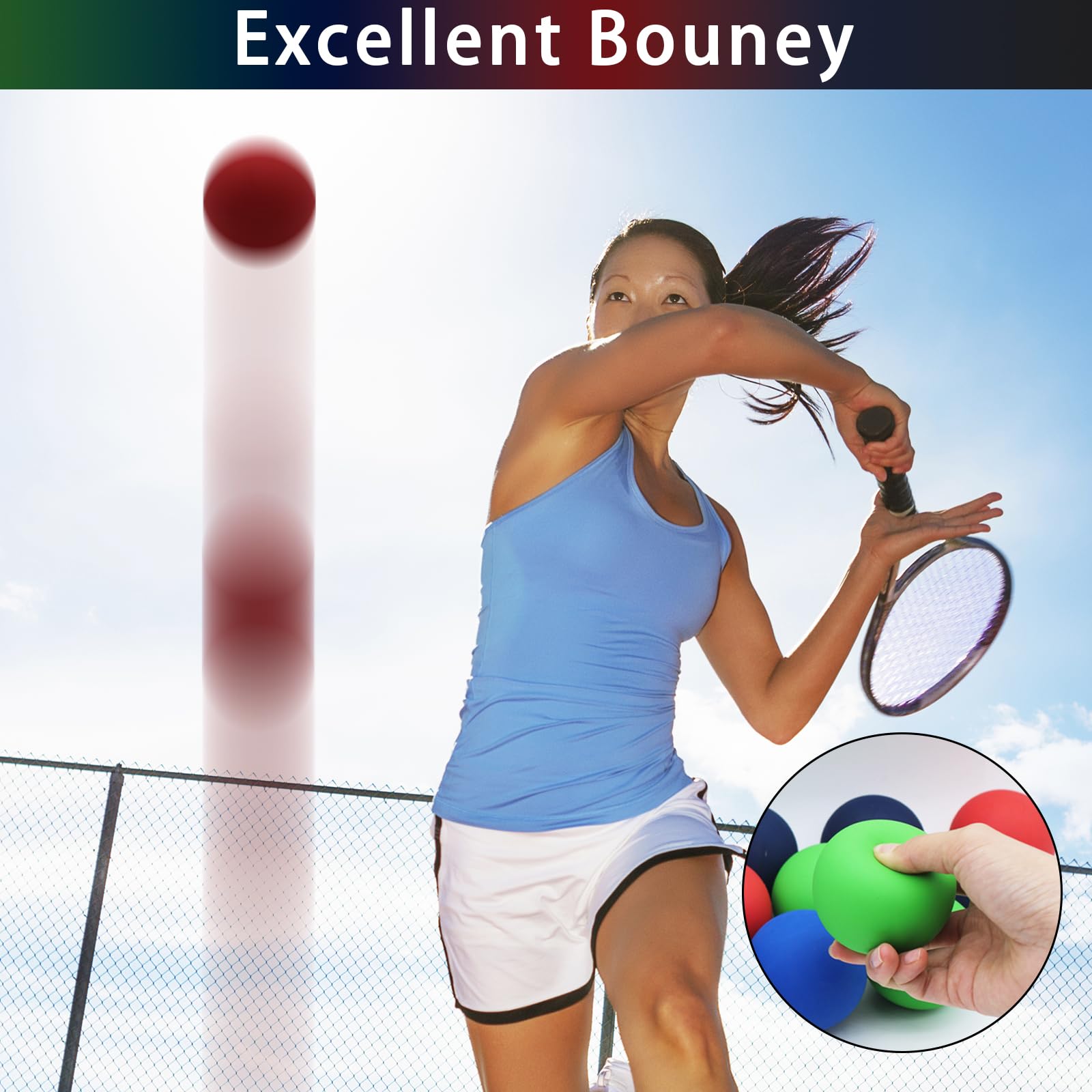 Snapklik.com : 3 Pack Racquetball Multi Colored Racquetballs High ...