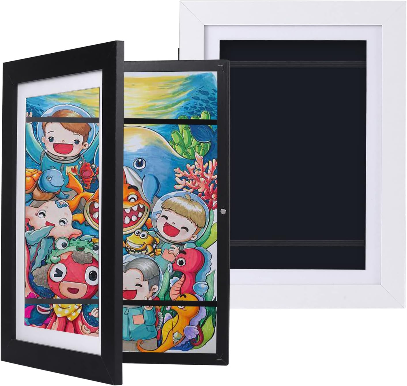 Amazon.com - Kevirice Art Frame, 2 Art Display Fram(Black and White ...