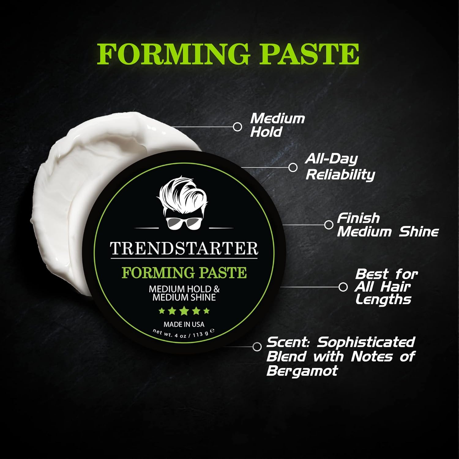 FORMING PASTE (4 OUNCE) – Medium Hold – Medium Shine – New Fragrance ...