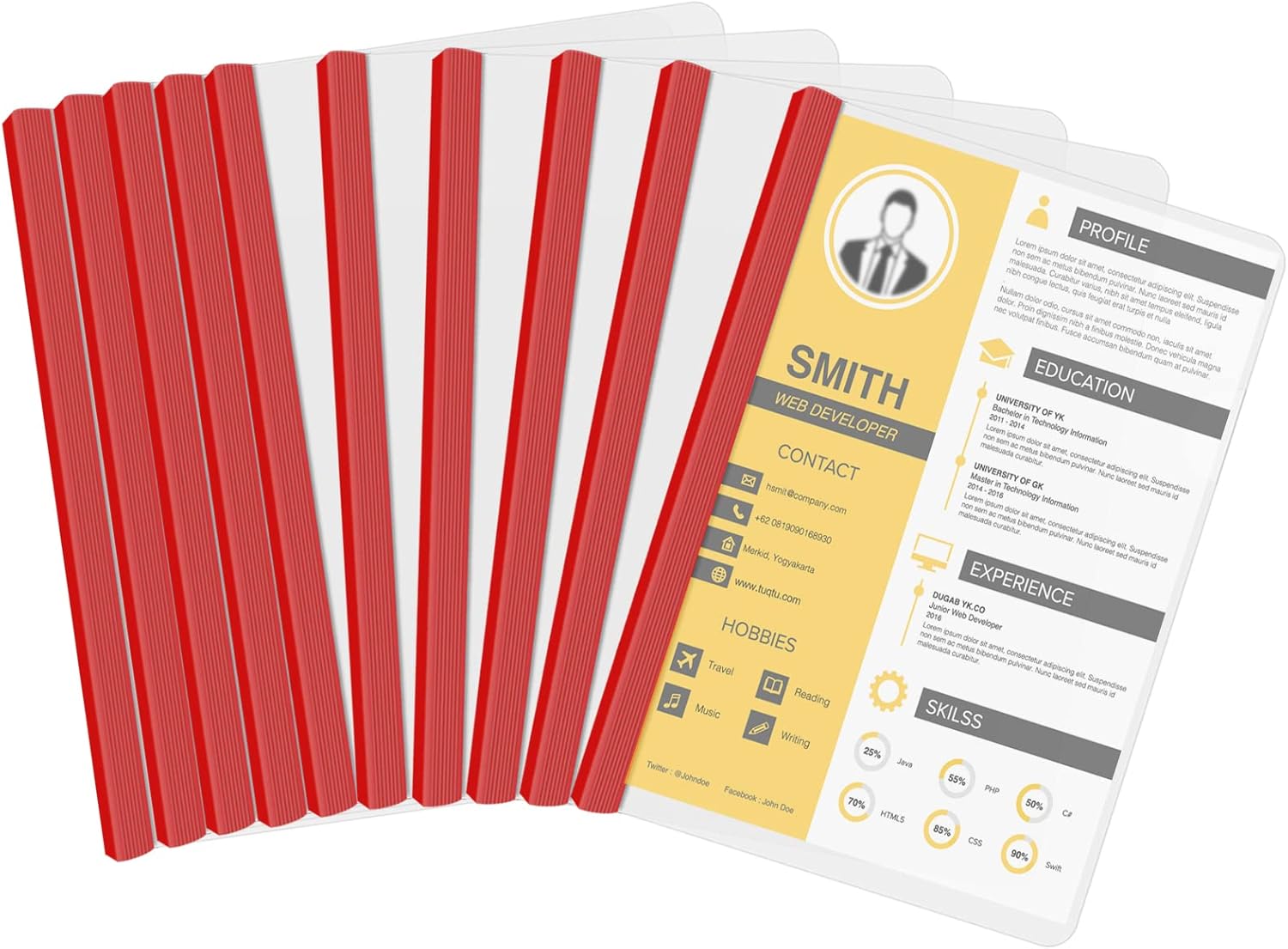 10pcs Clear Slide Binder File Folder, Plastic Philippines | Ubuy