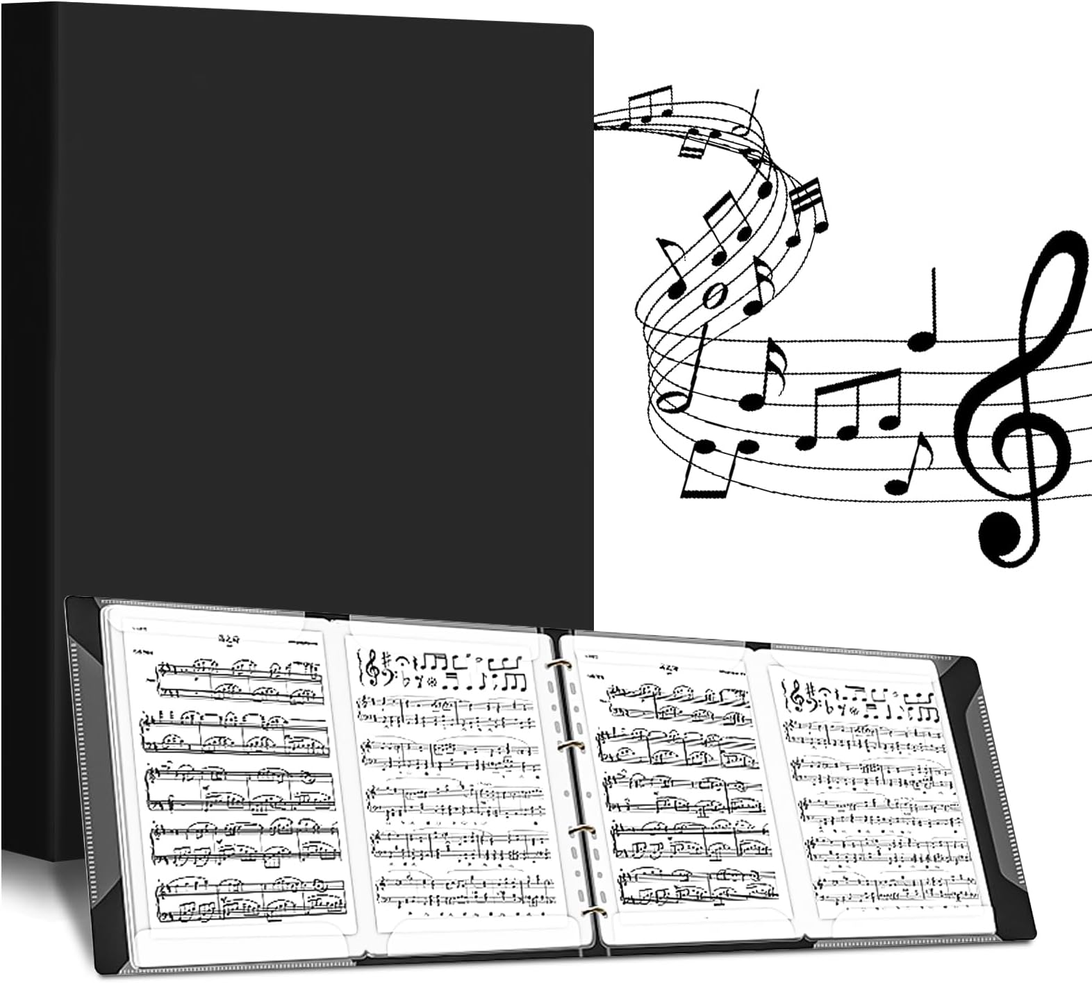 Irich A4 Music Sheet Chormappe, Wasserdicht Kunststoff 60 Hüllen ...