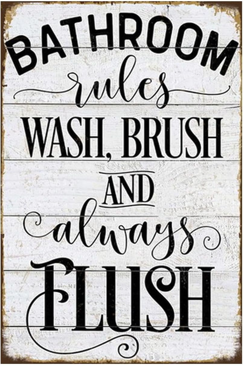 Amazon.com: Xanovir Retro Funny Washroom Tin Sign Toilet Metal Poster ...