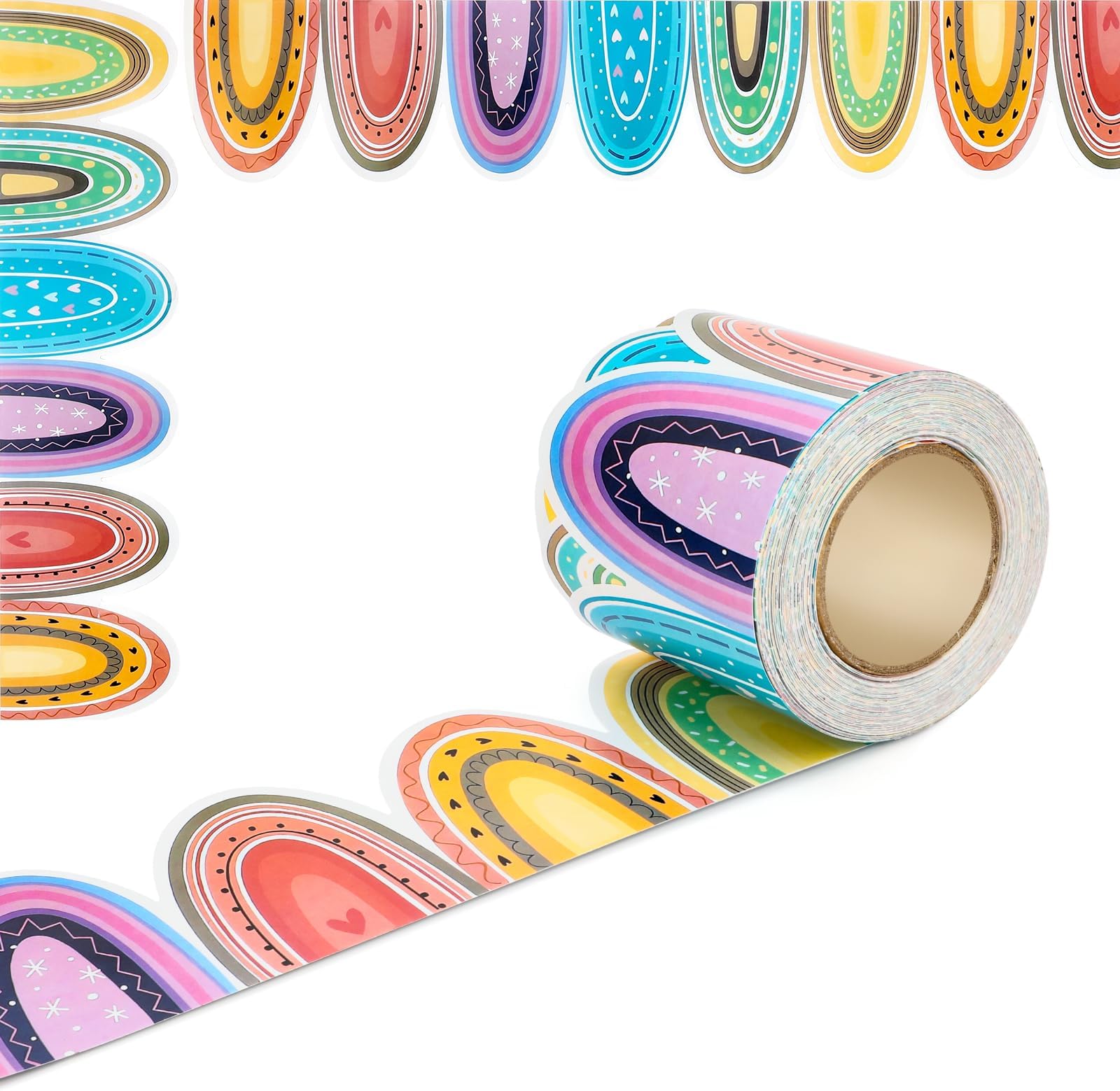 20m Classroom Bulletin Board Borders, Colorful Die Cut Border Trim ...
