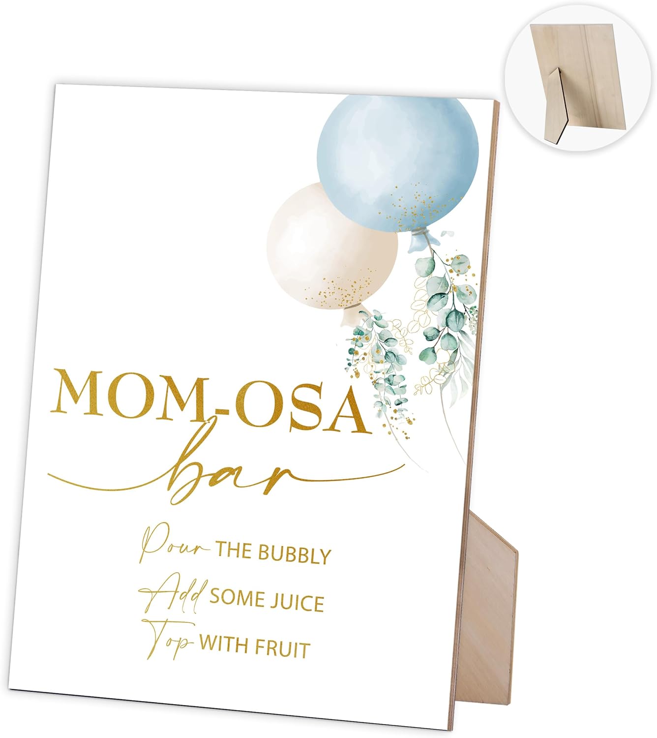 Amazon.com: Balloon Momosa Bar Sign,Baby Shower Sign for Baby Shower ...