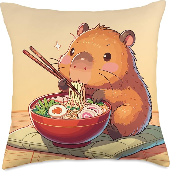 Amazon.com: Funny Animals Eat Ramen Discover Here Cute Eats Noodles ...
