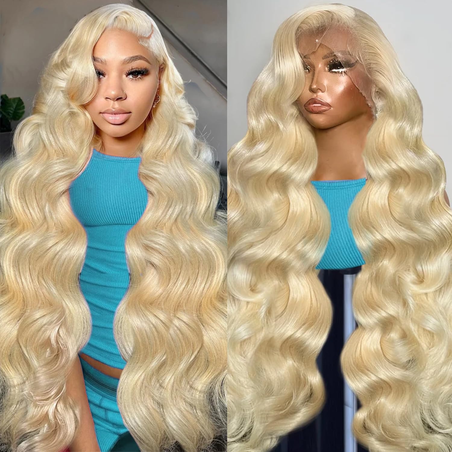 Amazon.com : Xulame 613 13x6 Lace Front Wig Human Hair Blonde Wig Human ...
