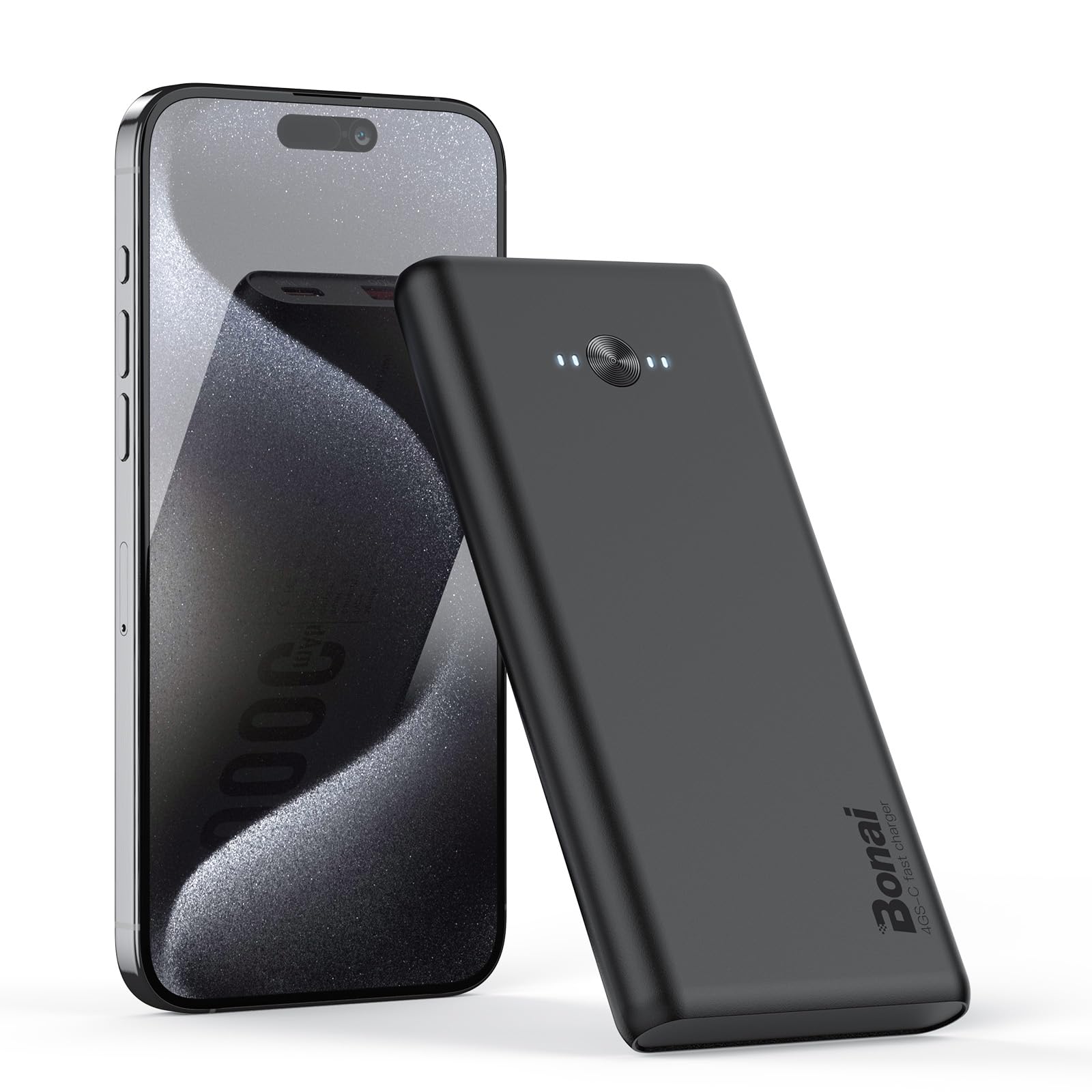 Amazon.com: Portable Charger 10000mAh Slim Power Bank BONAI, 5V/3A USB ...