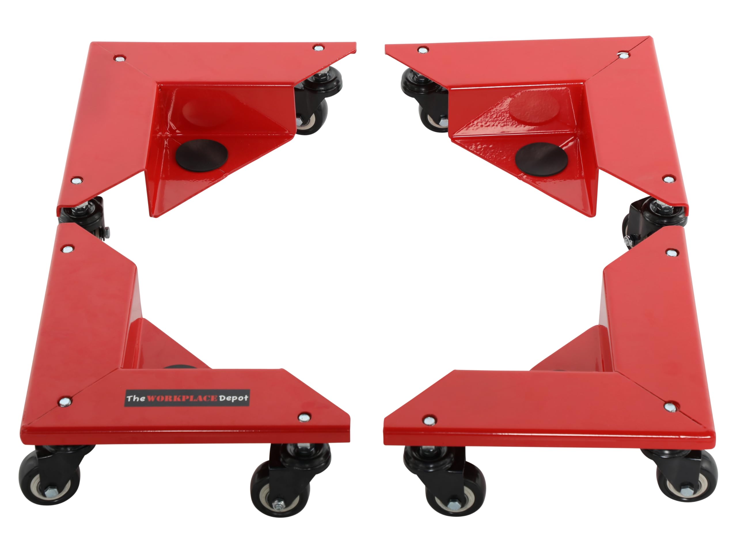 Corner Transport Dollies, 4 Pcs Heavy Duty Red Steel Triangle Corner ...